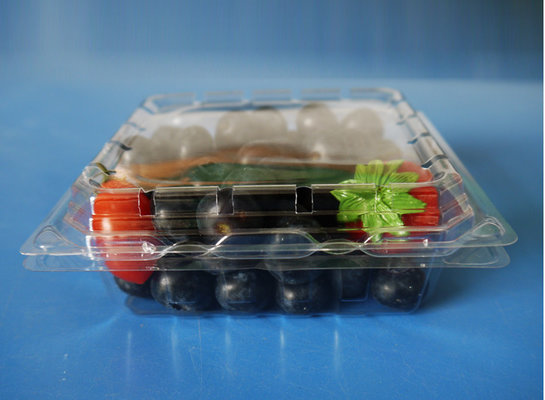 Manufactury Disposable plastic fruit tray 150 grams punnet fruit packaging box blueberry packaging box
