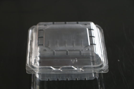 Manufactury Disposable plastic fruit tray 180 grams punnet with holes PET plastic fruit box  packaging box FDA approved