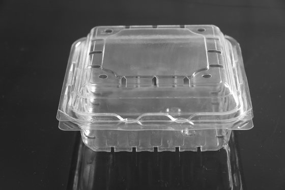 Manufactury Disposable plastic fruit tray 180 grams punnet with holes PET plastic fruit box  packaging box FDA approved