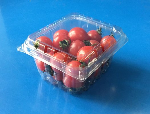 Disposable plastic fruit container Tomotos Grape Blueberry Strawberry packaging box PET food grade packaing FDA EU
