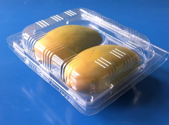 Disposable plastic Mango packaging container 2 pcs PET fruit packaigng box for Mango Plastic packaging box for Mango 2pc