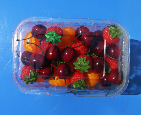 Disposable plastic fruit vegetable food packaging tray 900 grams strawberry packaging tray PET plastic box for fruit