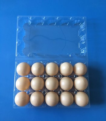 Disposable plastic egg tray 15 holes egg packaging box plastic egg tray 15 slots