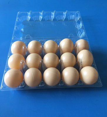 Disposable plastic egg tray 15 holes egg packaging box plastic egg tray 15 slots