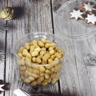 Plastic food grade material keep food fresh clear blister PET round food container