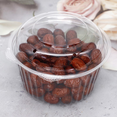 food grade material keep food fresh clear blister PET round food packaging container