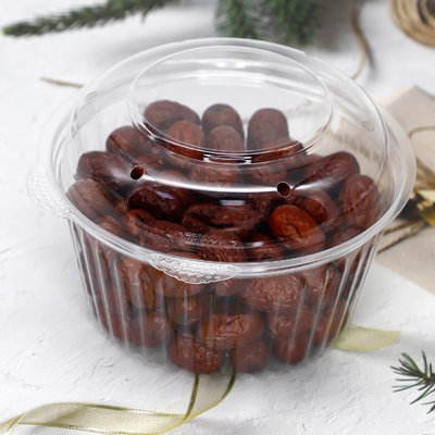 food grade material keep food fresh clear blister PET round food packaging container