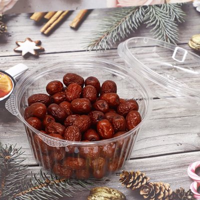 food grade material keep food fresh clear blister PET round food packaging container