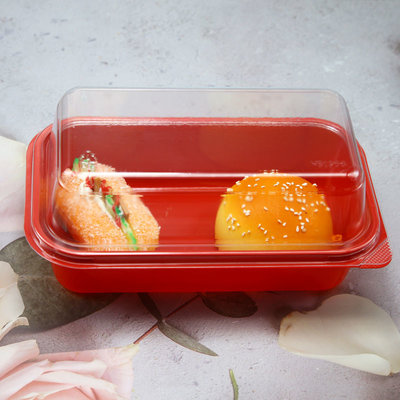 customized PET plastic cake container packaging