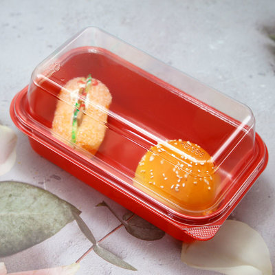 customized PET plastic cake container packaging
