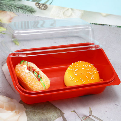 customized PET plastic cake container packaging