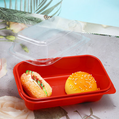 customized PET plastic cake container packaging