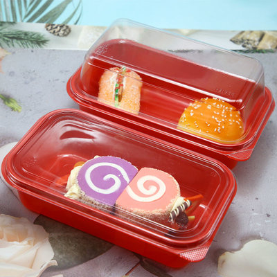 customized PET plastic blister cake food container