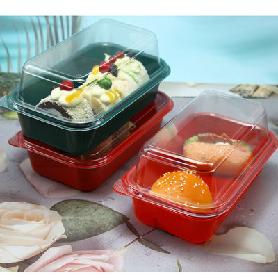 Vacuum Formed Blister customized Disposable Plastic Food cake Container