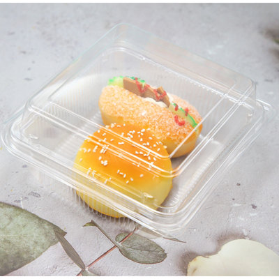 Square Disposable Plastic PET Food storage cake Container