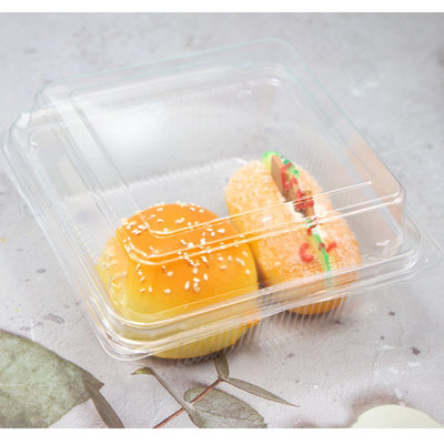 Square Disposable Plastic PET Food storage cake Container