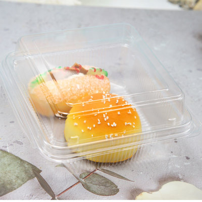 Square Disposable Plastic PET Food storage cake Container