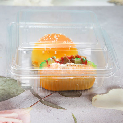 Square Disposable Plastic PET Food storage cake Container