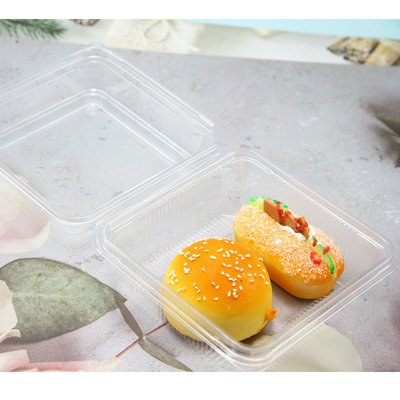 Square Disposable Plastic PET Food storage cake Container