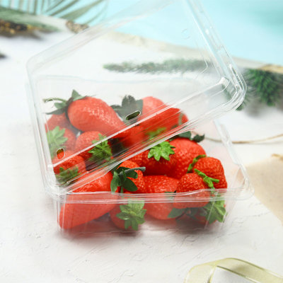 Clear plastic PET fruit packaging