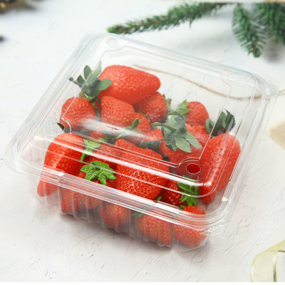 Clear plastic blister strawberry fruit clamshell packaging