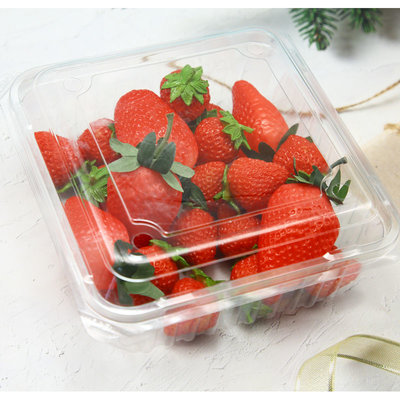 Clear plastic blister strawberry fruit clamshell packaging