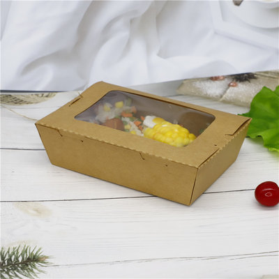 Bio-degradable Disposable Paper takeaway fast food container 1600ml