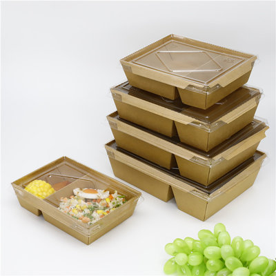 Bio-degradable Disposable Paper takeaway fast food container 1600ml