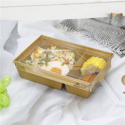 Bio-degradable Disposable Paper takeaway fast food container 1600ml