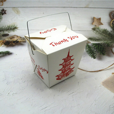 Biodegradable Paper Noodle packaging box 32OZ