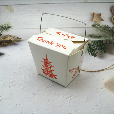 Biodegradable kraft Paper Noodle packaging container 32OZ