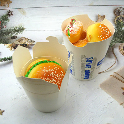 Disposable kraft Paper Noodle packaging container 32OZ