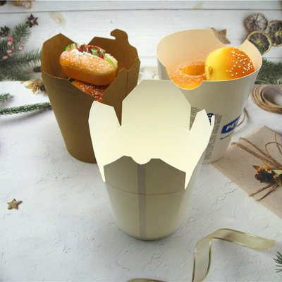 Disposable kraft Paper fast food container Noodle packaging container 32OZ