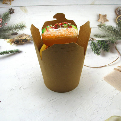 Disposable kraft Paper fast food container Noodle packaging container 32OZ