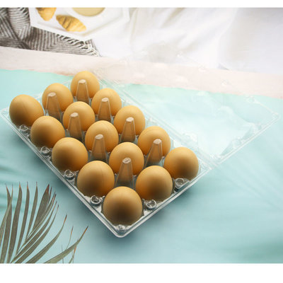 disposable plastic clear 15holes chicken egg tray