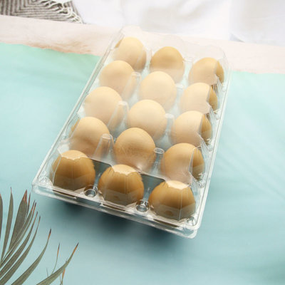 disposable plastic clear 15holes chicken egg tray