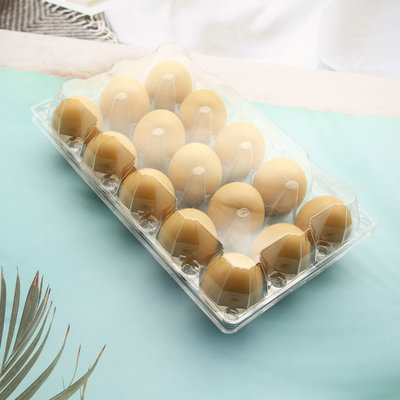 disposable plastic clear 15holes chicken egg tray