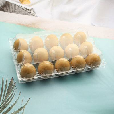 disposable plastic clear 15holes chicken egg tray