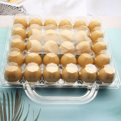 disposable plastic clear 30 holes chicken egg tray with handle