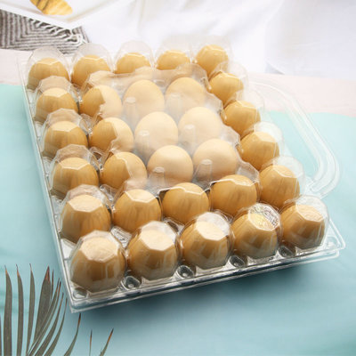 disposable plastic clear 30 holes chicken egg tray with handle