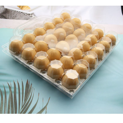 disposable plastic clear 30 holes chicken egg tray with handle