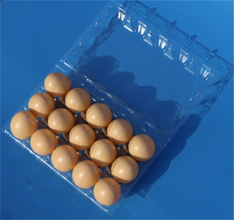 Disposable plastic egg tray 15 holes egg packaging box plastic egg tray 15 slots