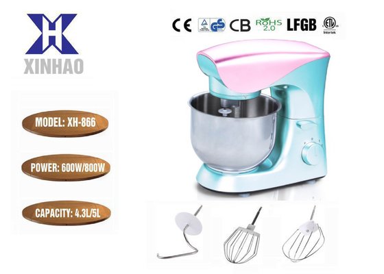 Pink Household Food 600W Stand Mixer for Bread / Pizza / Cake Flour Mixing