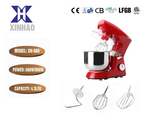 Spray Red 5 Speeds 4.3L High Effective Electric Dough Mixer 600W - 800W
