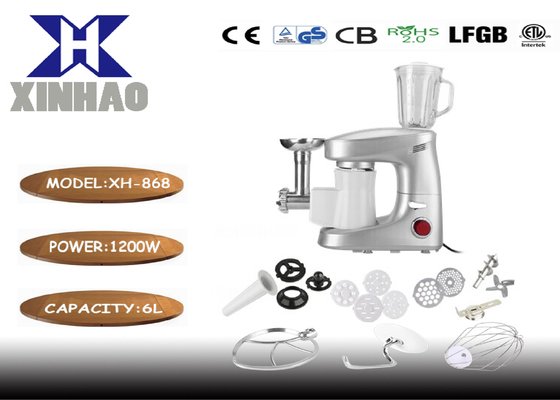Kitchen Appliance 1200W Stand Mixer With Meat Grinder And Blender , 6 Liters