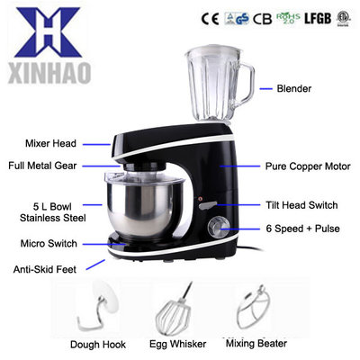 Powerful 1000W Stand Mixer Blender , Full Metal Gear System Stylish Plastic Body