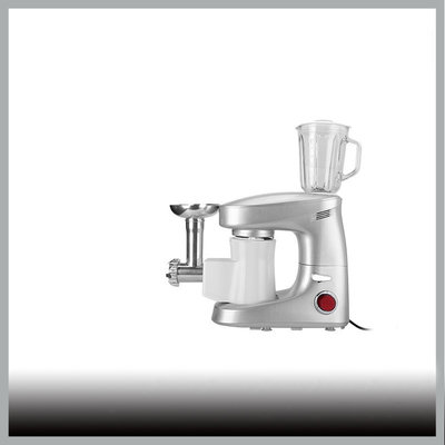 Kitchen Food Stand Mixer With Meat Grinder PP Material Full Sliver Color