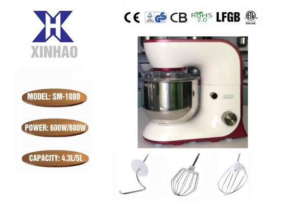 4 . 3 Liters Aluminum Kitchen Stand Mixer With Stainless Steel Mixing Bowl