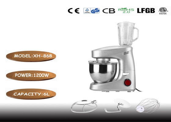 Spray Sliver 1200W Stand Mixer , Planetary Food Mixer with Dough Hook , Blender