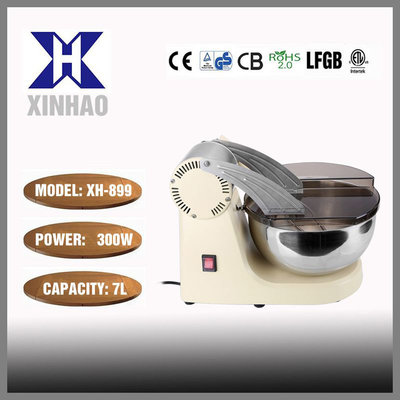Total Aluminum Kitchen Dough Mixer With Asynchronous Motor , 300W 7L S / S Bowl